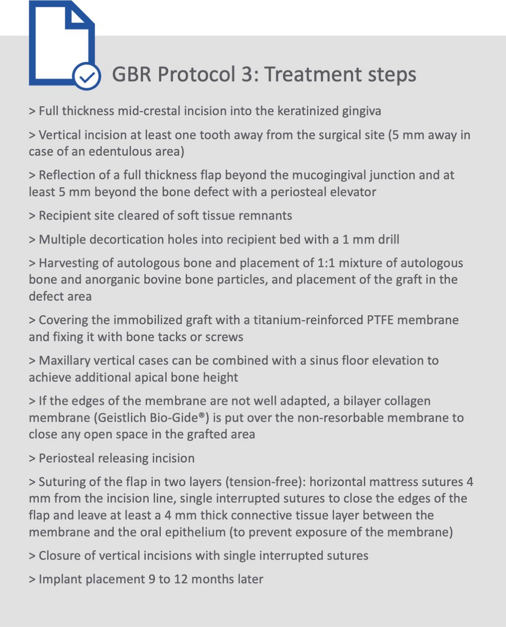 3 Key protocols for horizontal and vertical bone defects - Geistlich Pharma AG